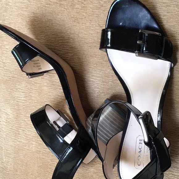 Coach | Shoes | Coach 7 5b Shoe Sandel Black Used On Runway Model ...